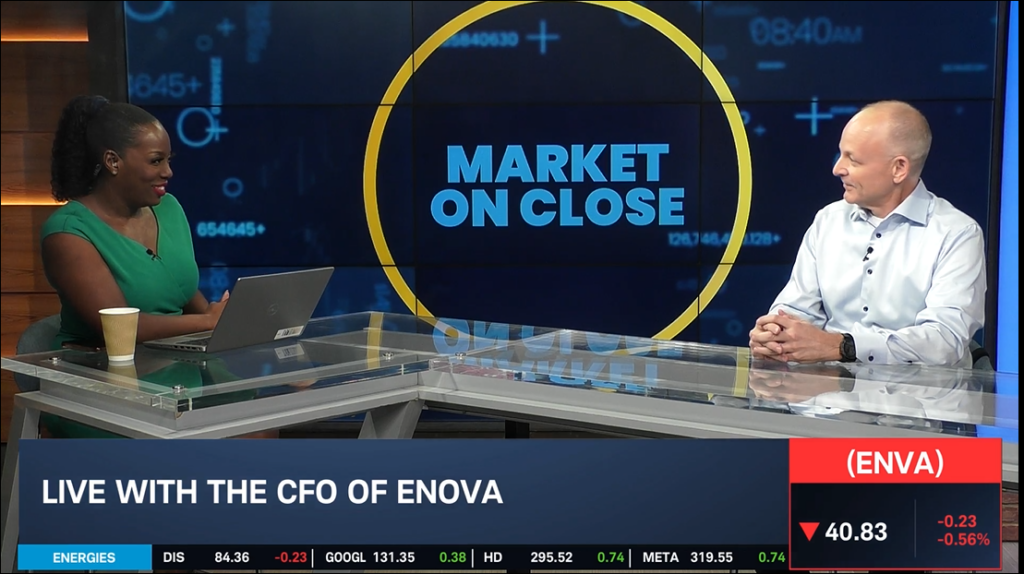 Chief Financial Officer Steve Cunningham on Schwab Network - Enova ...